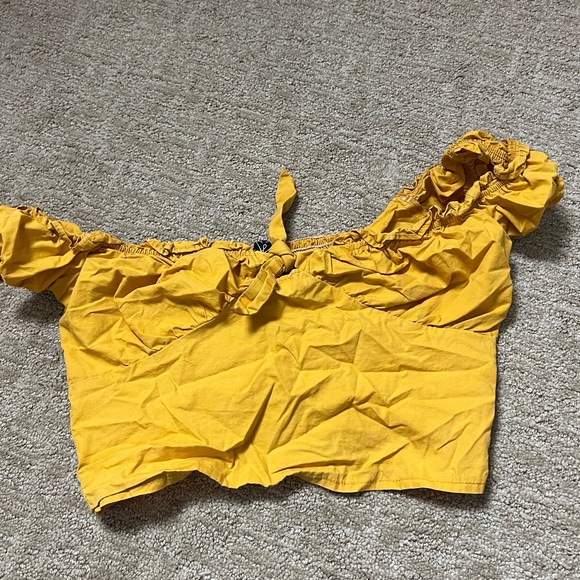 Tops | Mustard Yellow Milkmaid Top | Poshmark